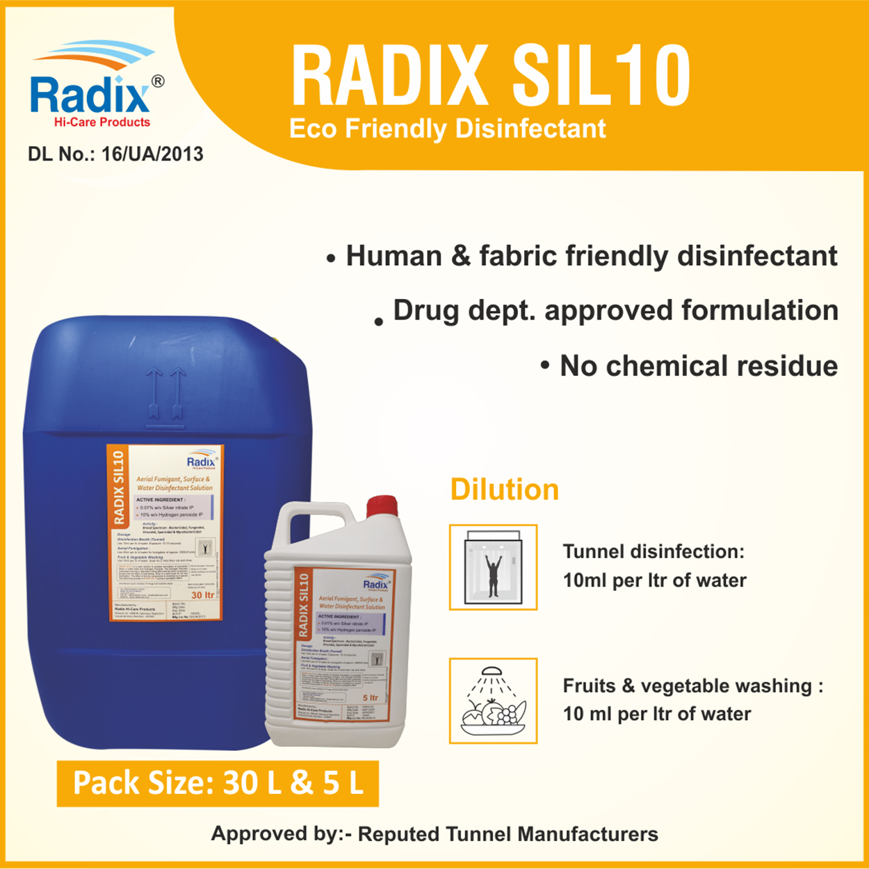 Radix VW+ - Fruits & Vegetables Disinfection Tablets - Radix Hi Care